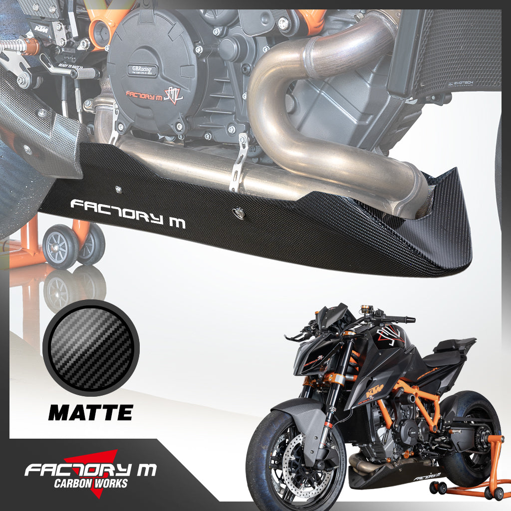 [FACTORY M] MATTE Carbon Fiber Belly Pan for KTM 1290 Super Duke R (Ge ...