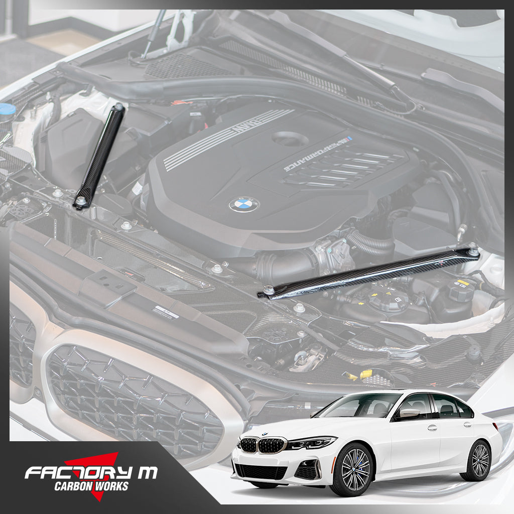 [FACTORY M] BMW G-body 2, 3, 4 Series 100% Carbon Fiber FRONT STRUT BR ...